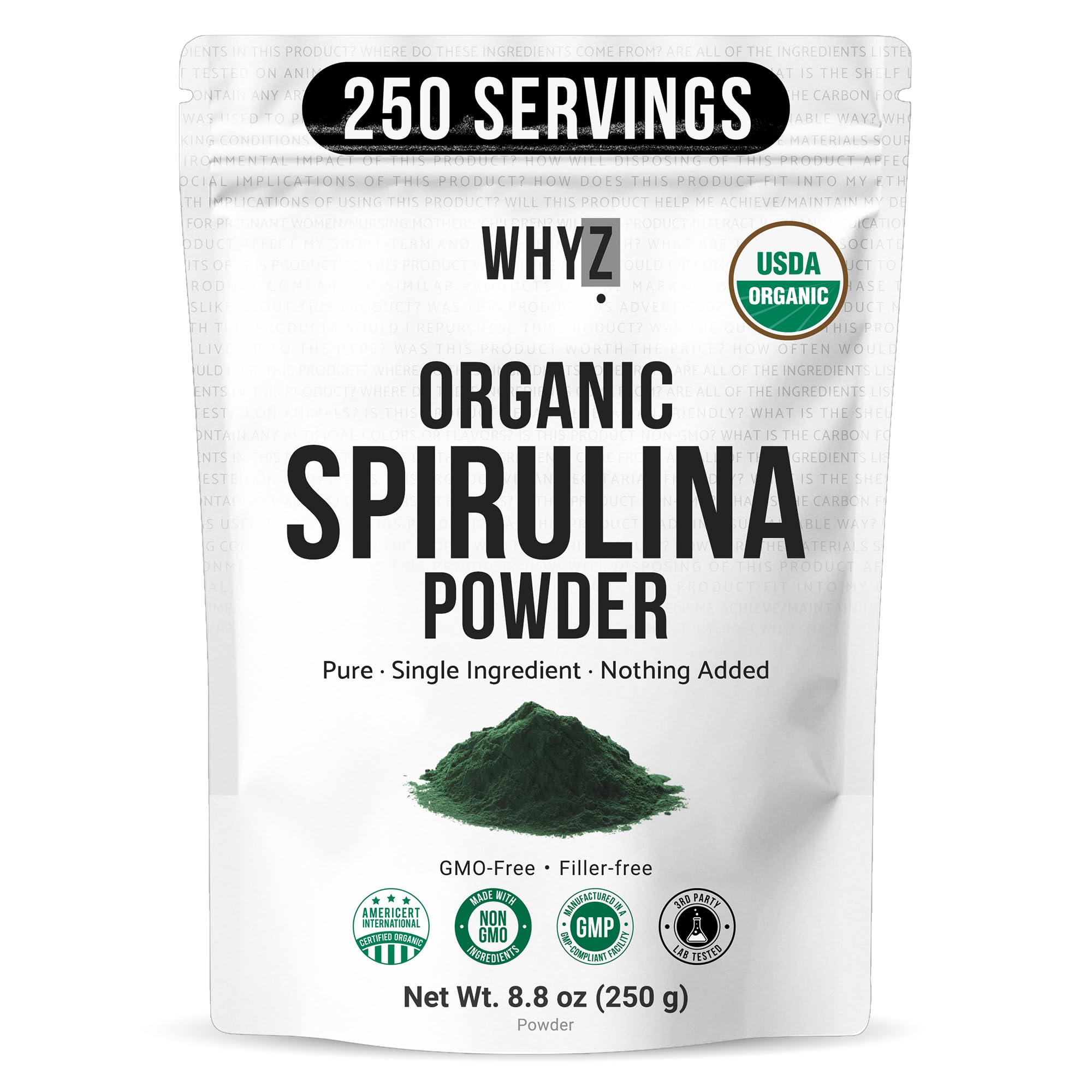 WHYZ organic spirulina powder benefits