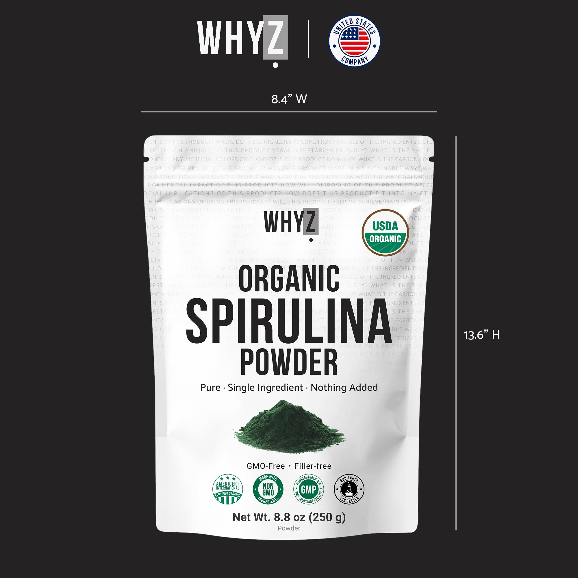 WHYZ spirulina for daily nutrition