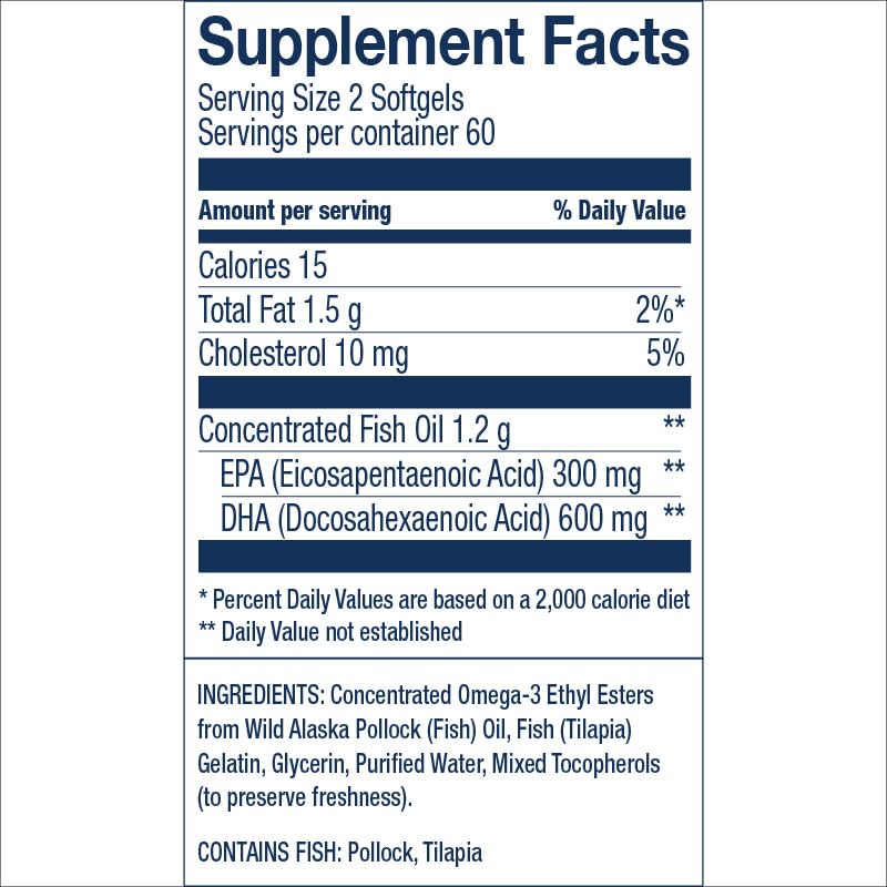 Wild Alaskan fish oil softgels