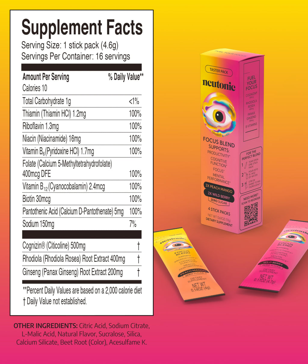 Wild berry drink mix for focus