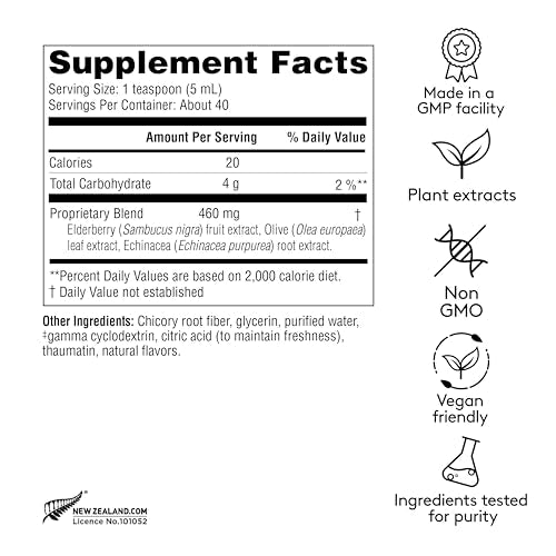 Wild berry flavour immune support syrup