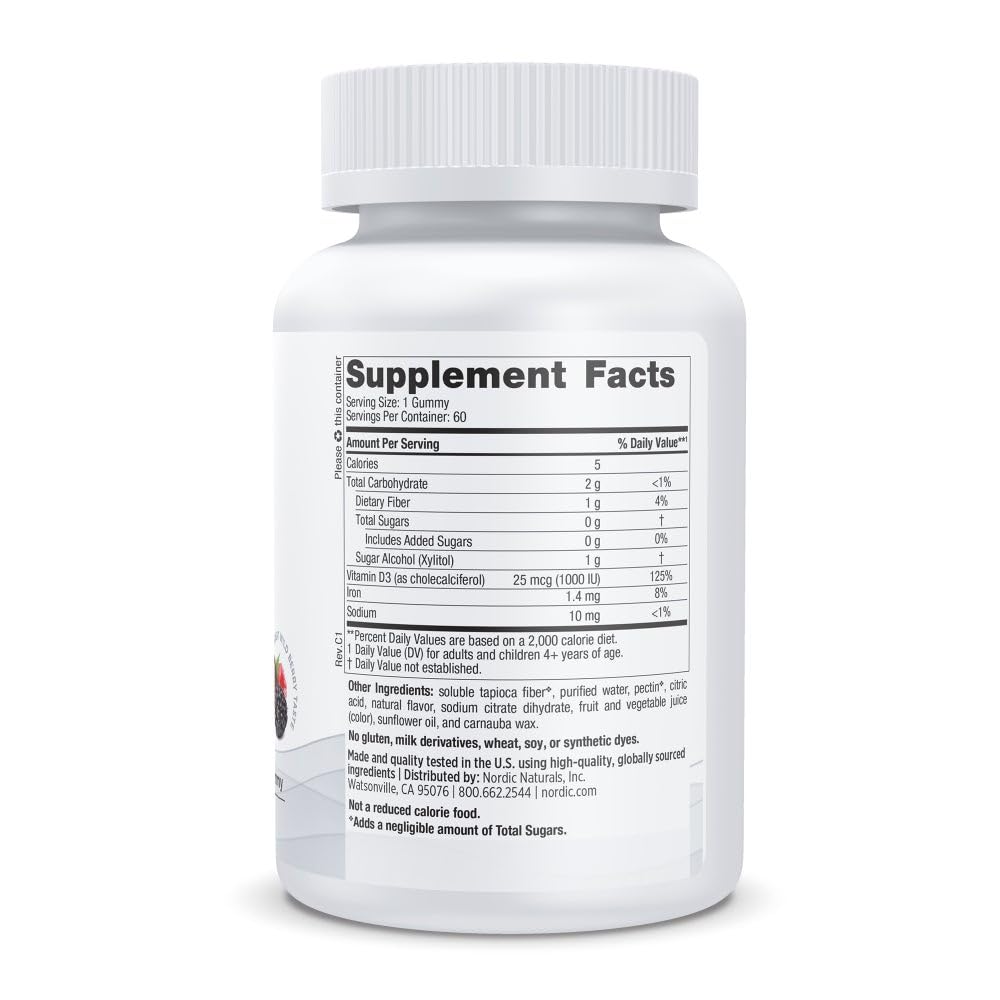 Wild berry flavour vitamin D supplements