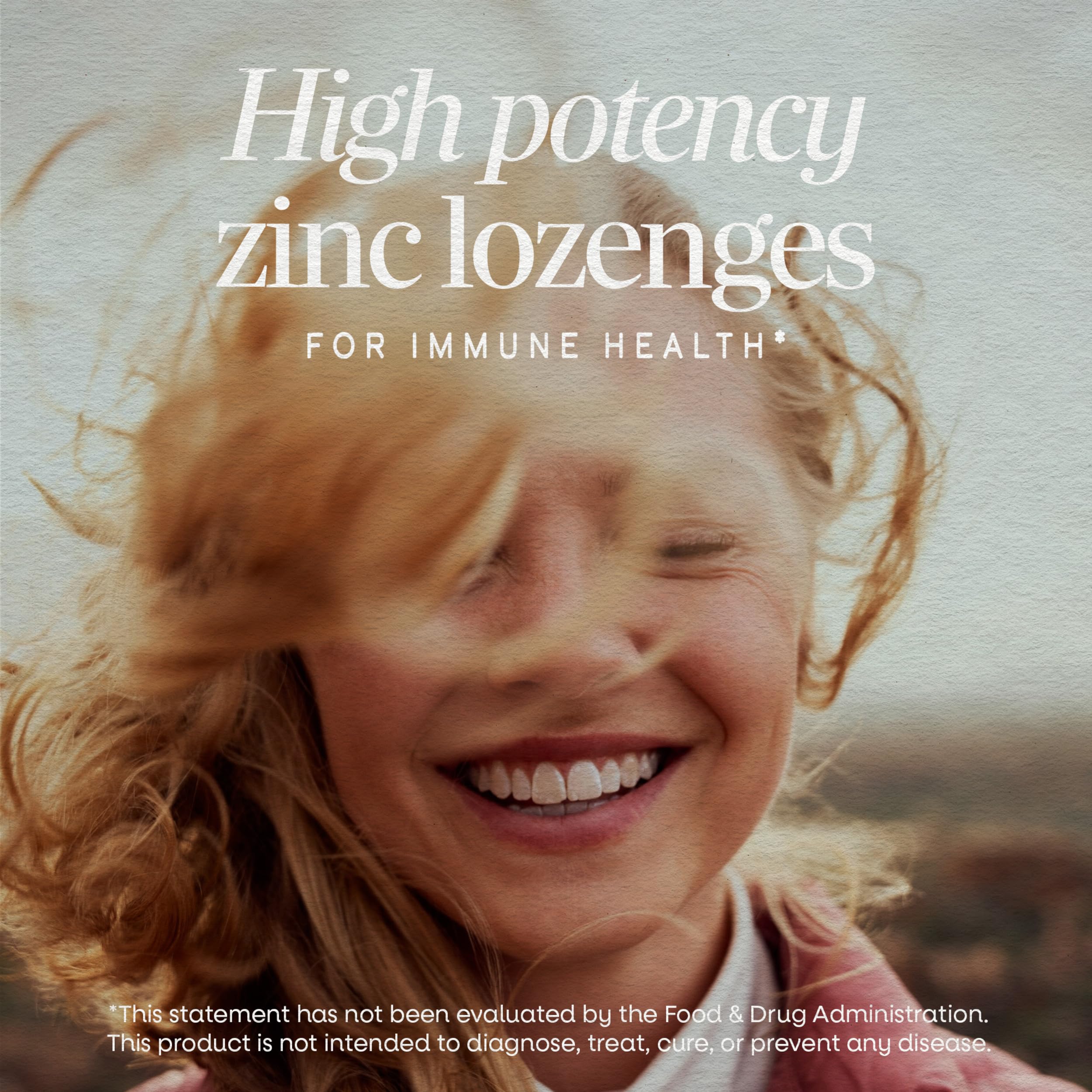 Wild berry flavour zinc lozenges