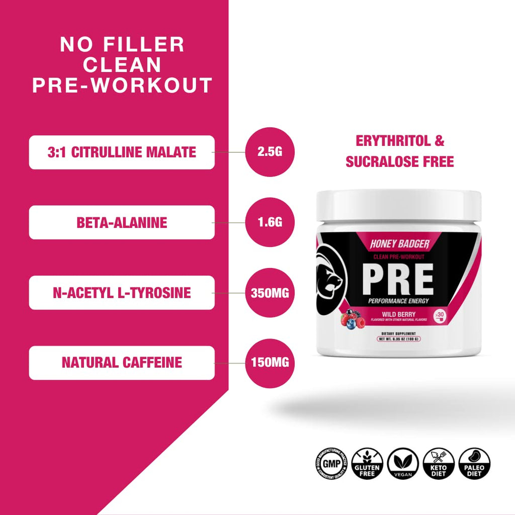 Wild Berry pre-workout powder for endurance