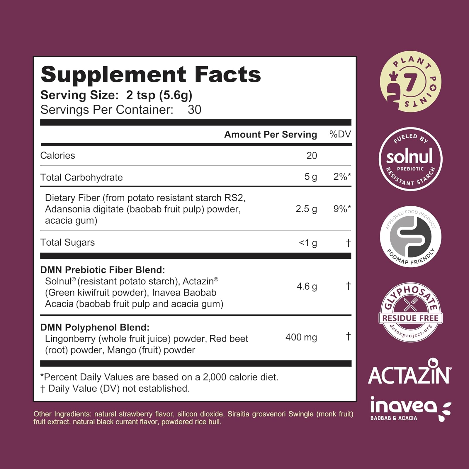 wild berry prebiotic supplement for gut health