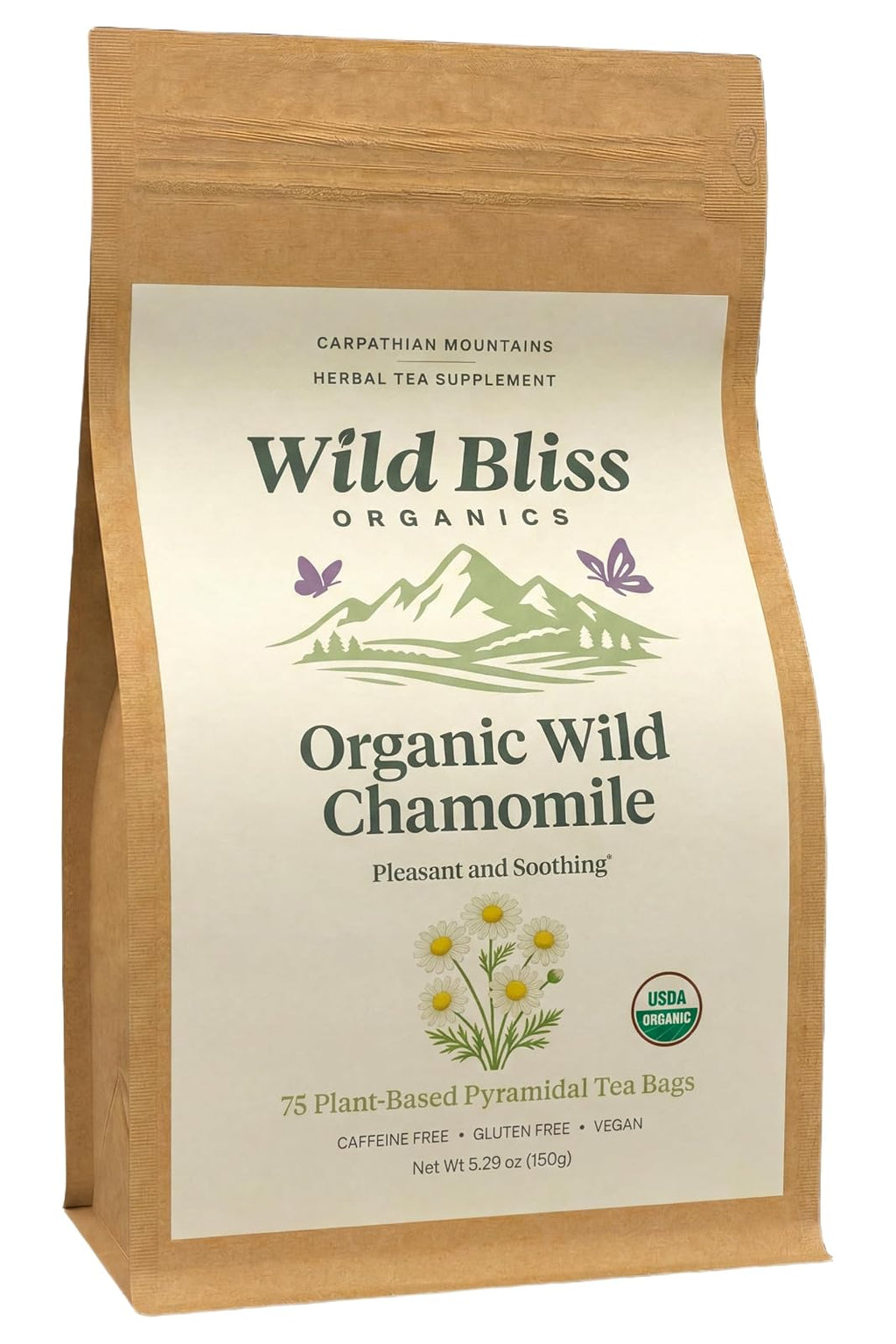 Wild Bliss chamomile tea bags