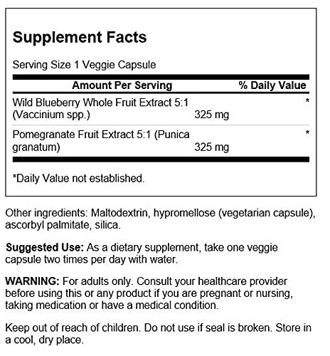 Wild blueberry and pomegranate capsules