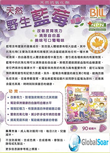 wild blueberry chewable tablets for antioxidants