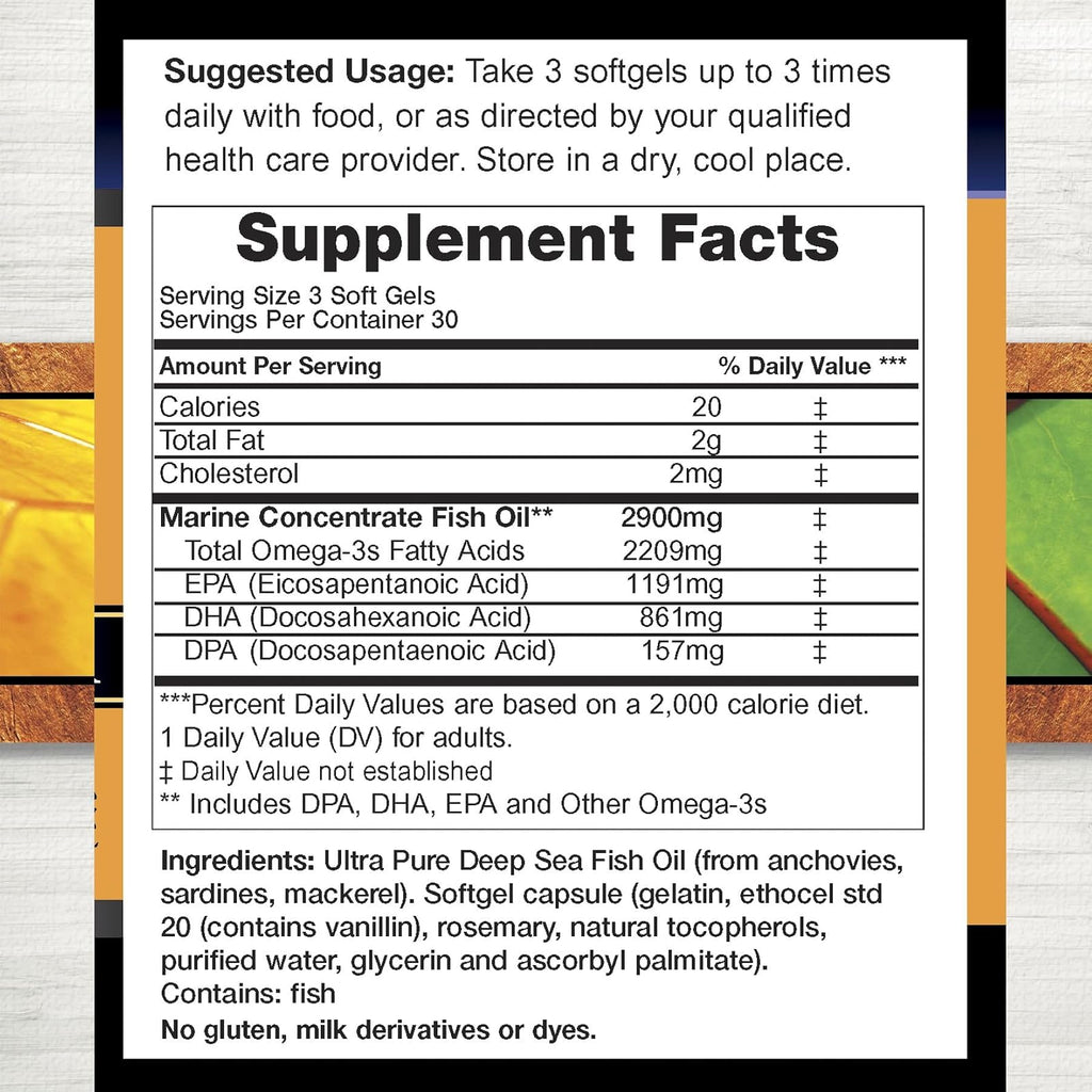 wild caught fish oil softgels