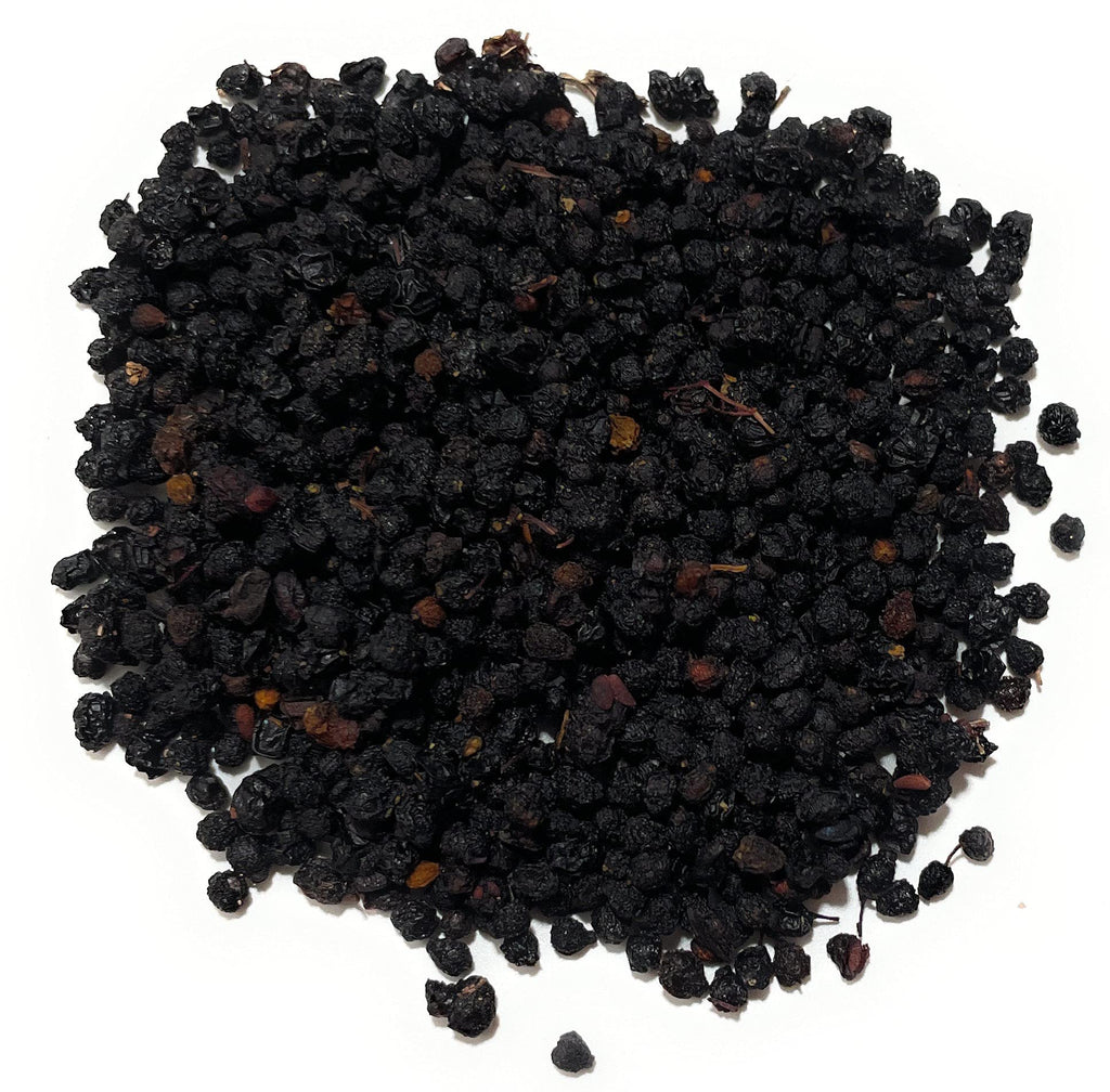 wild crafted elderberries for tea