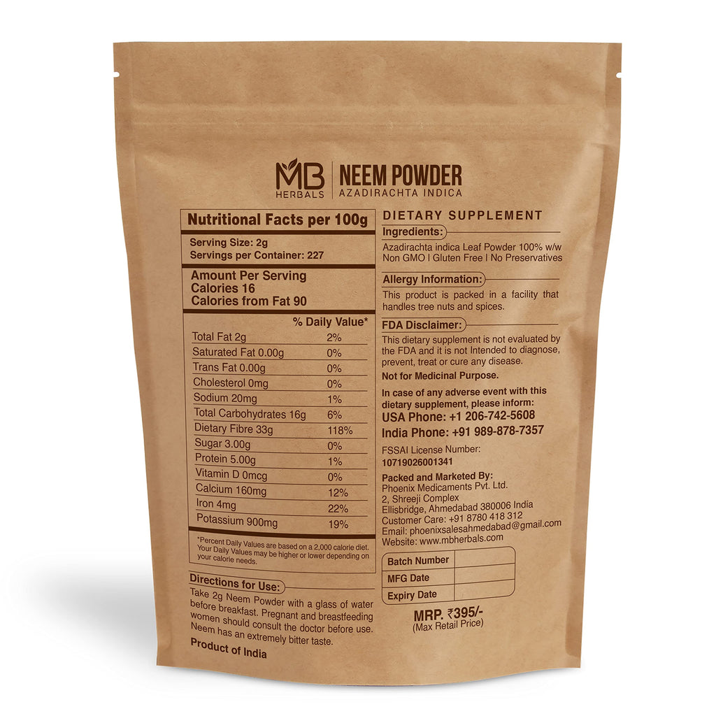 wild crafted neem leaf powder