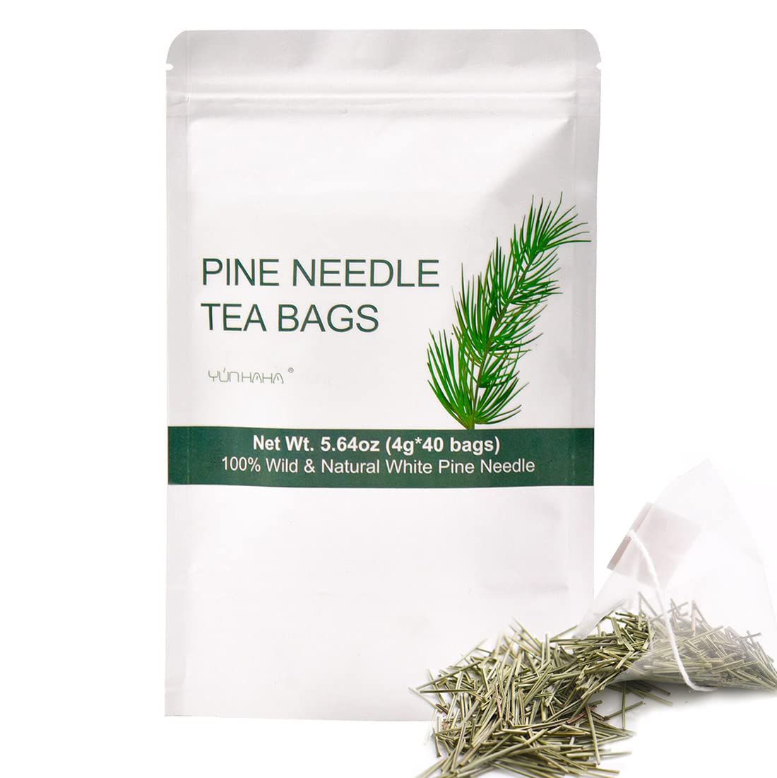 wild dried white pine needle tea bags