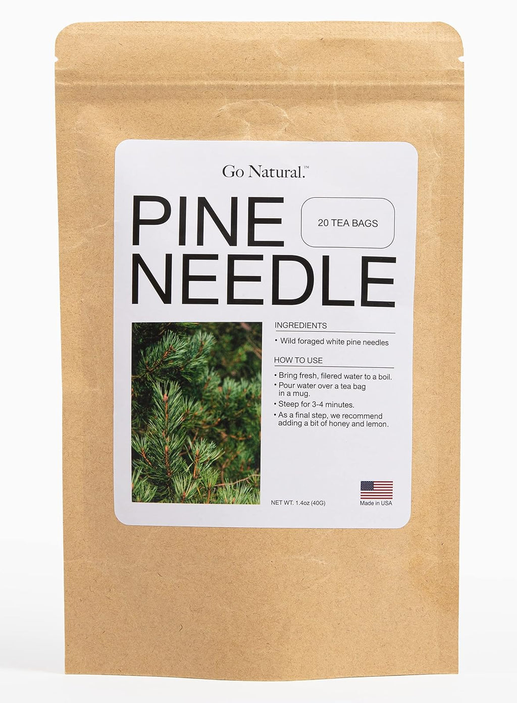 Wild Foraged pine needle herbal tea bags