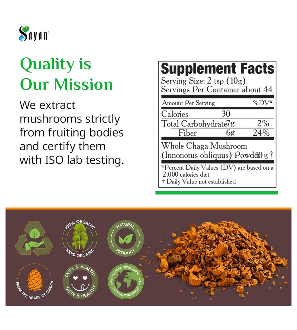 Wild forest chaga for natural healing