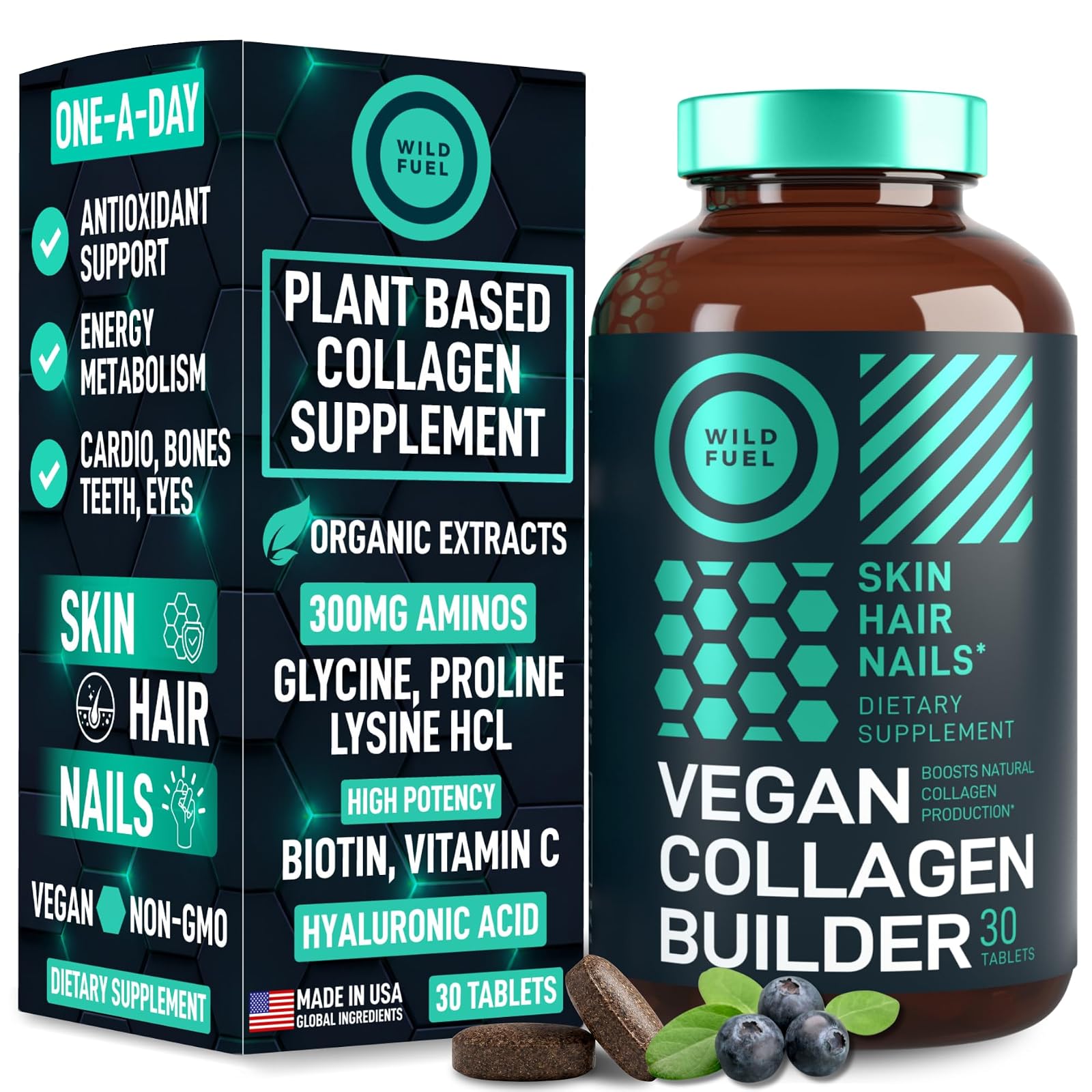 WILD FUEL vegan collagen builder tablets