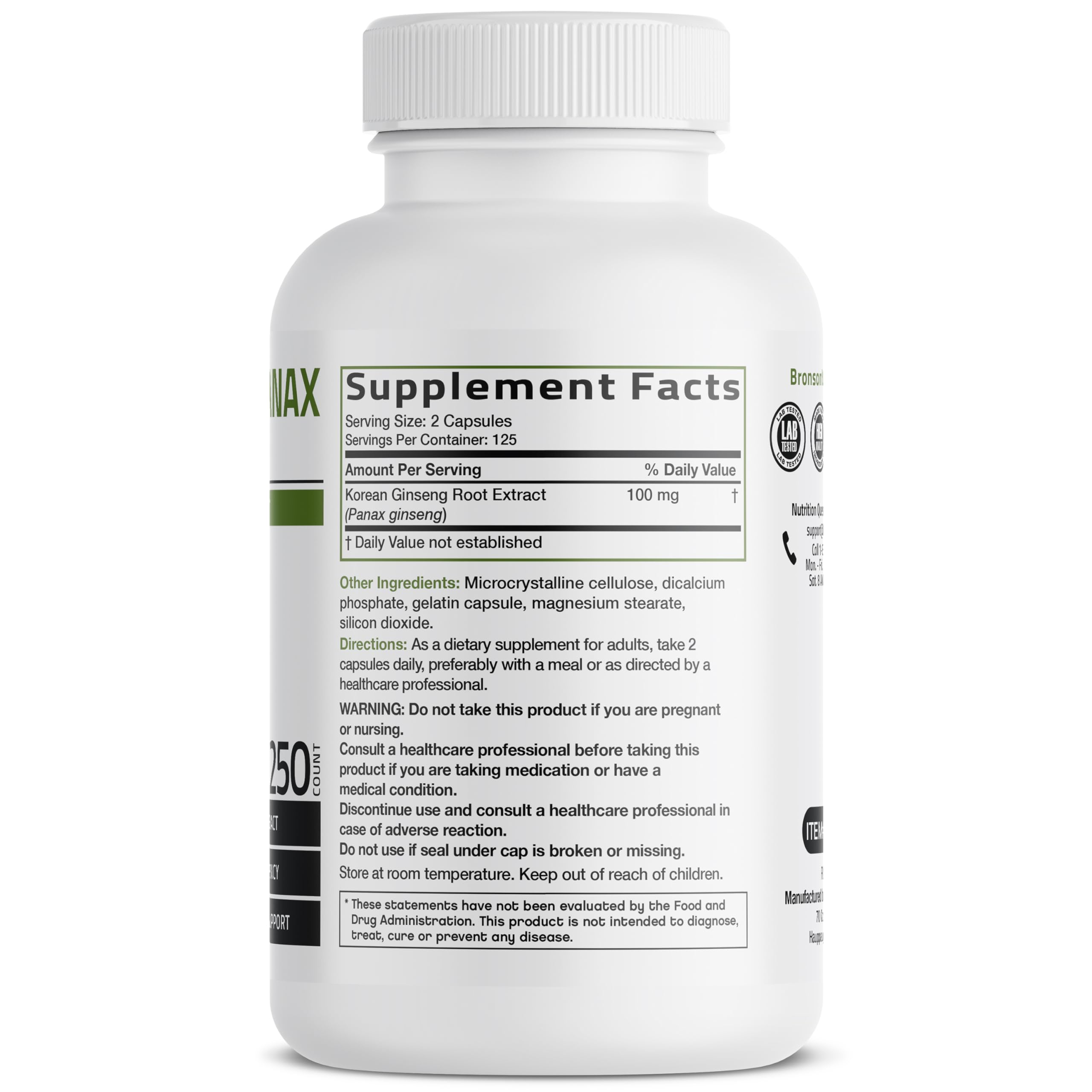 Wild ginseng extract for vitality