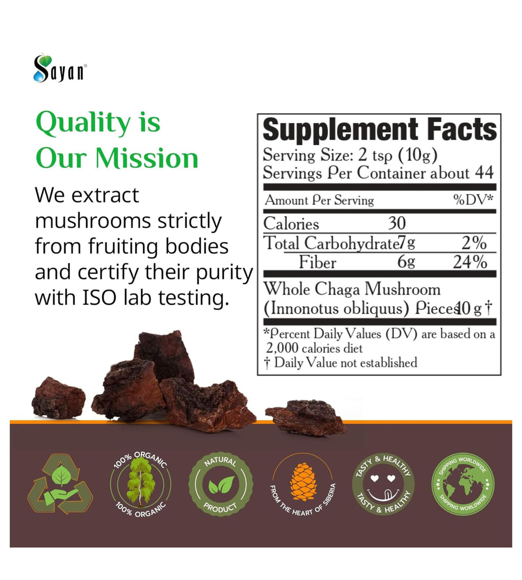 wild-harvested chaga for tea lovers