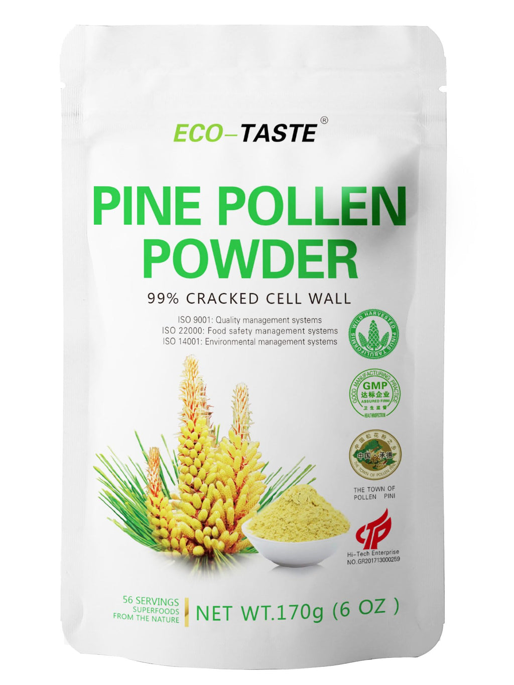 wild harvested pine pollen powder