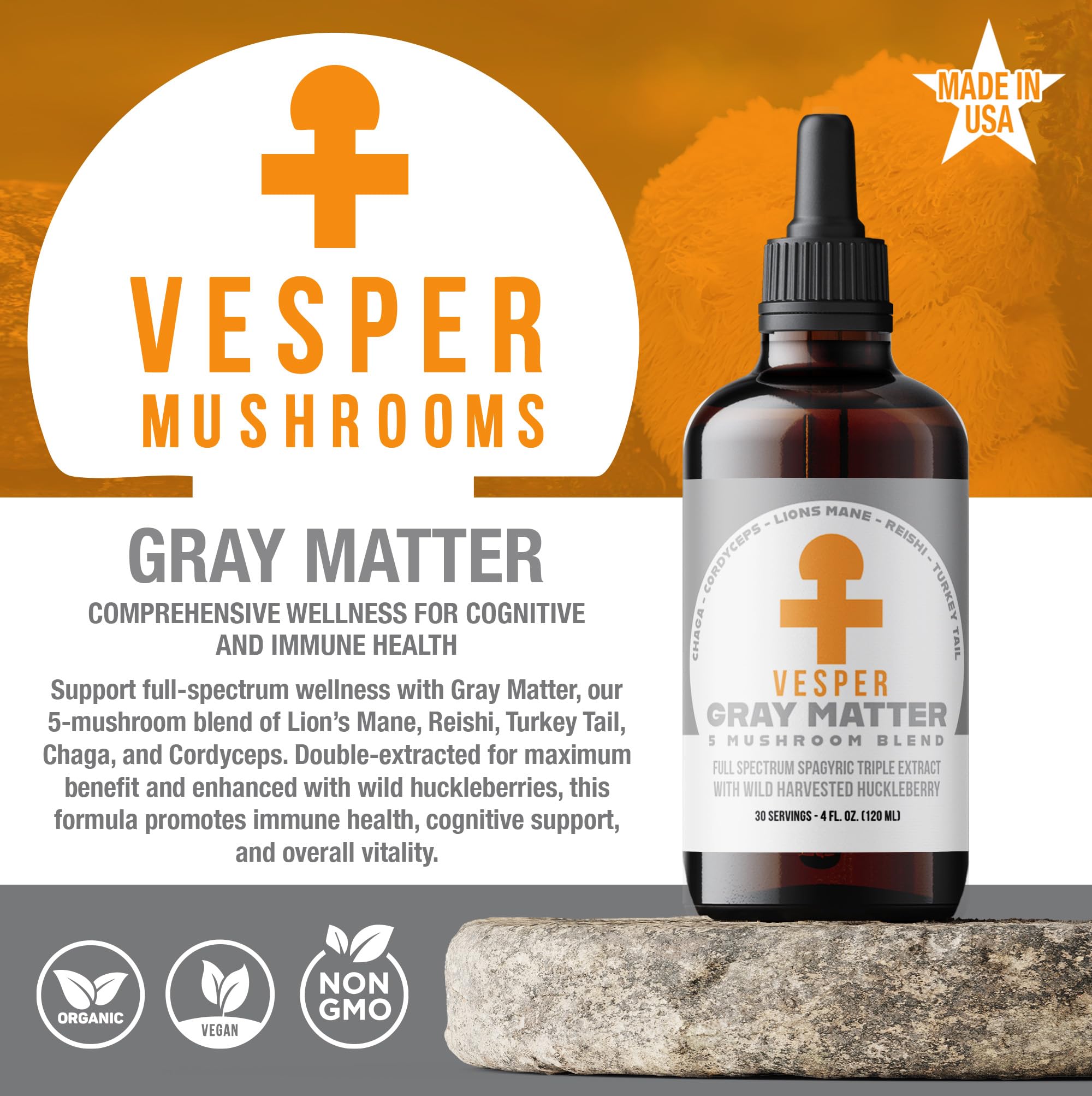 wild huckleberries in mushroom supplement