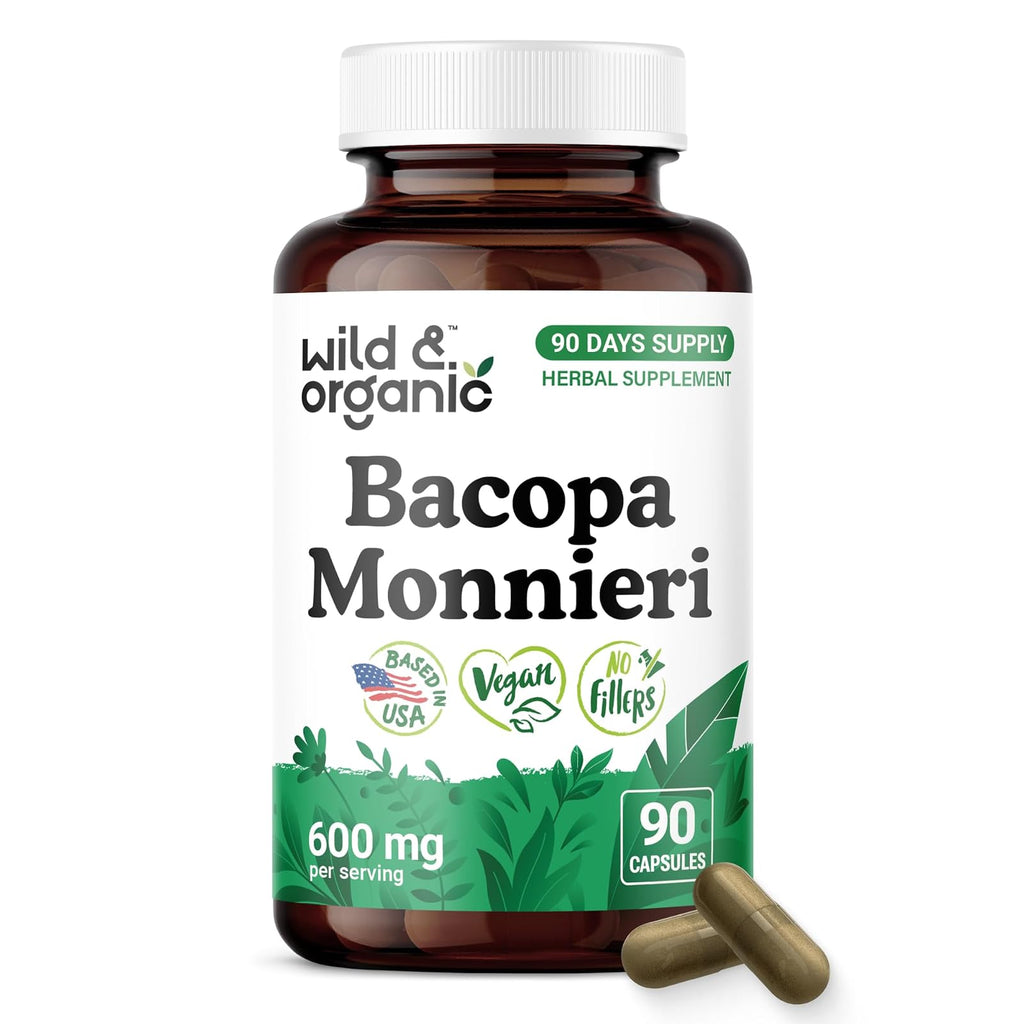 Wild & Organic Bacopa 600 mg capsules