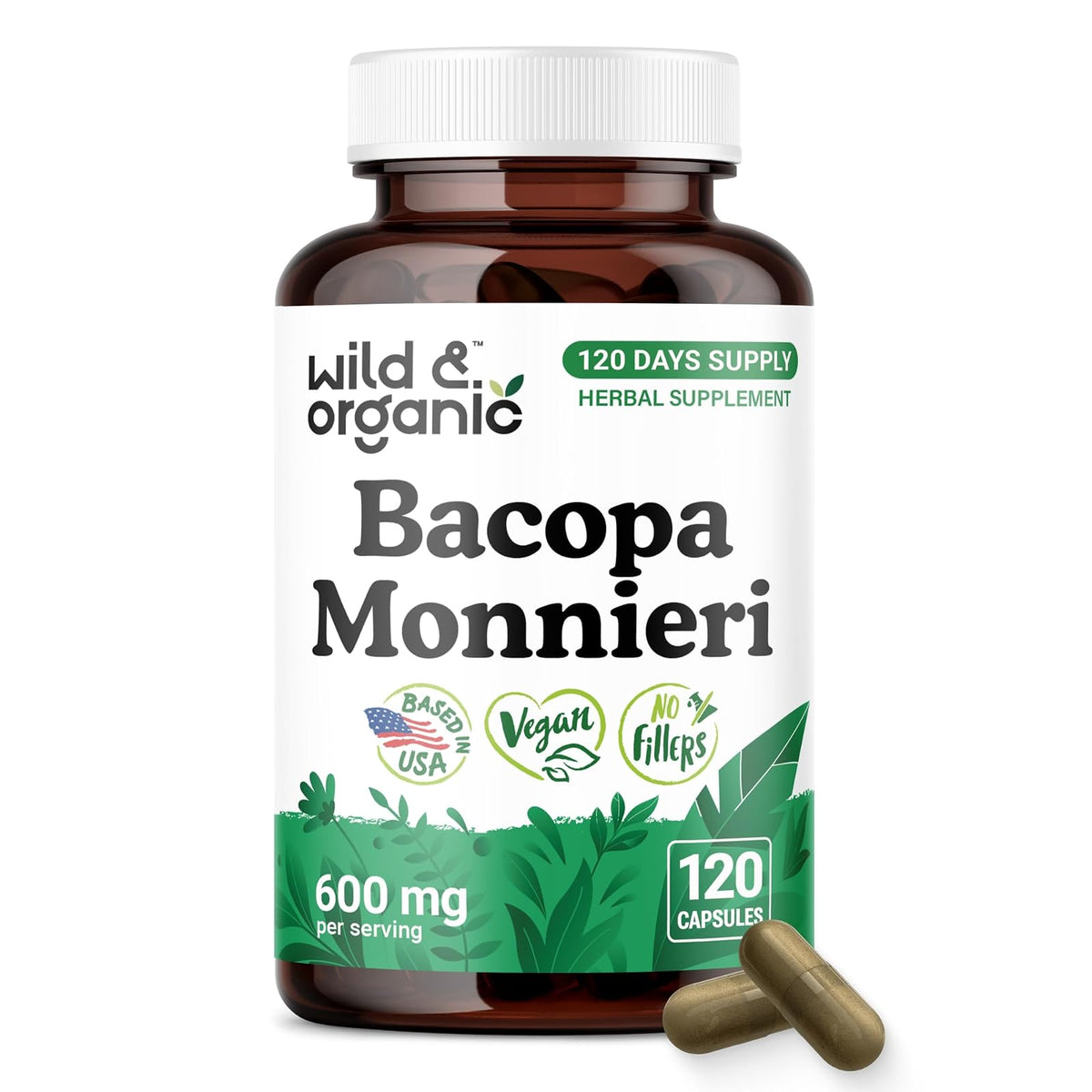 Wild & Organic Bacopa Monnieri capsules