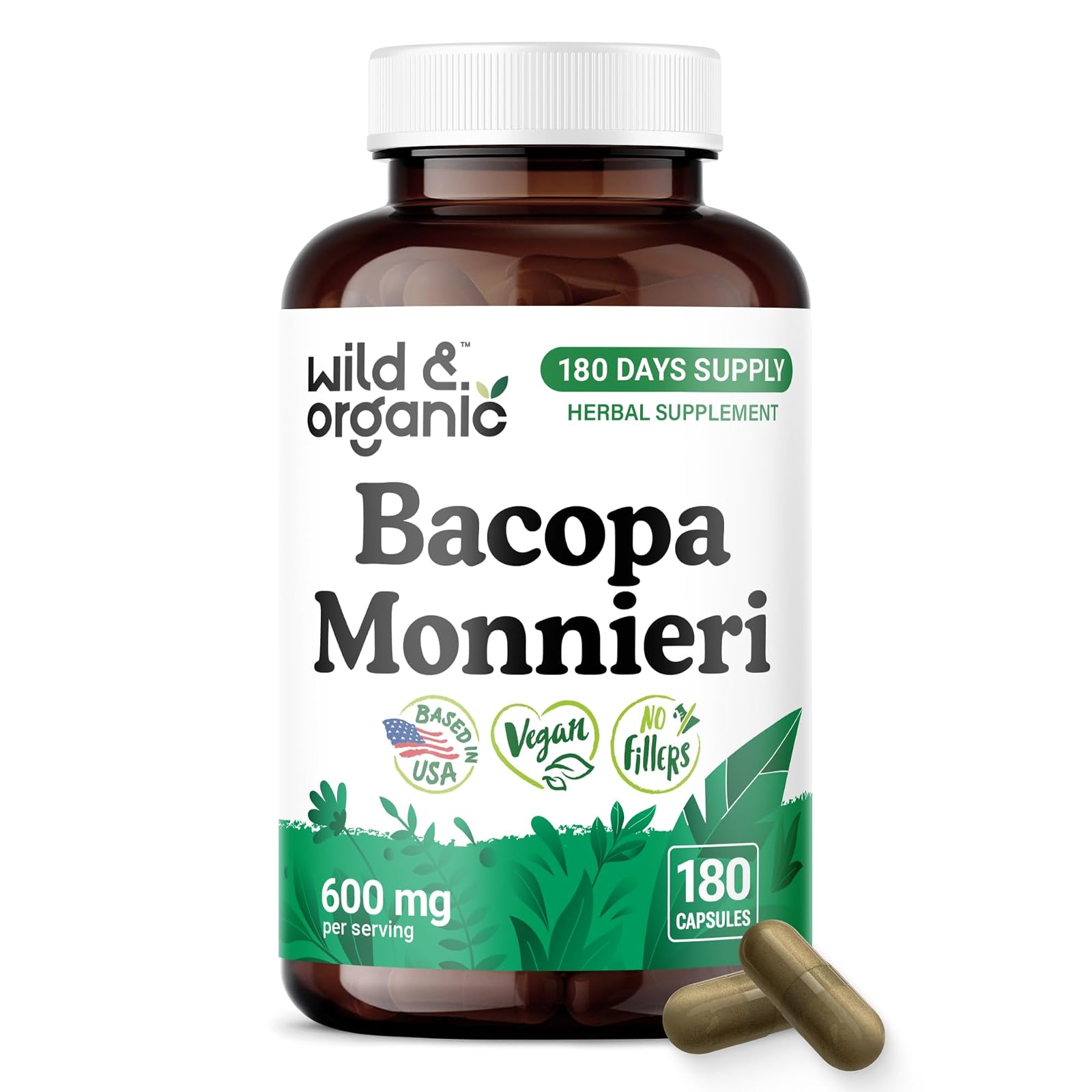 Wild & Organic Bacopa Monnieri capsules