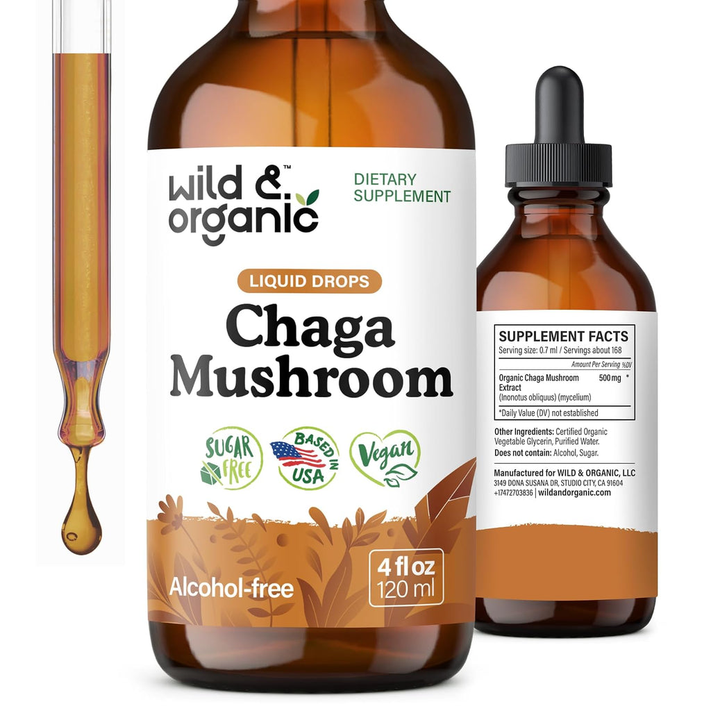 wild organic chaga mushroom supplement