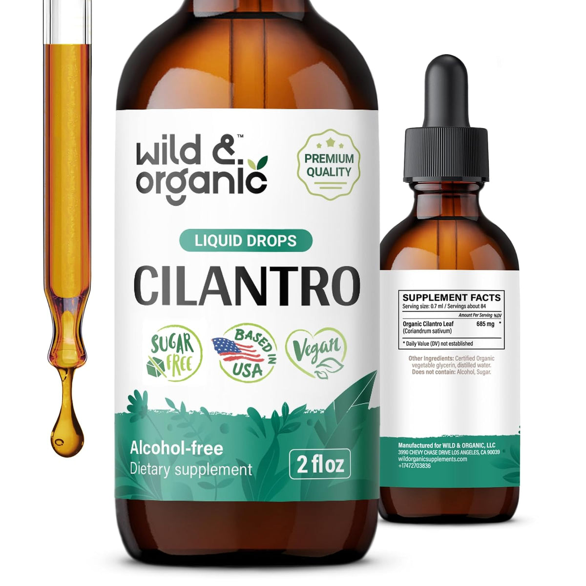 Wild & Organic cilantro detox drops