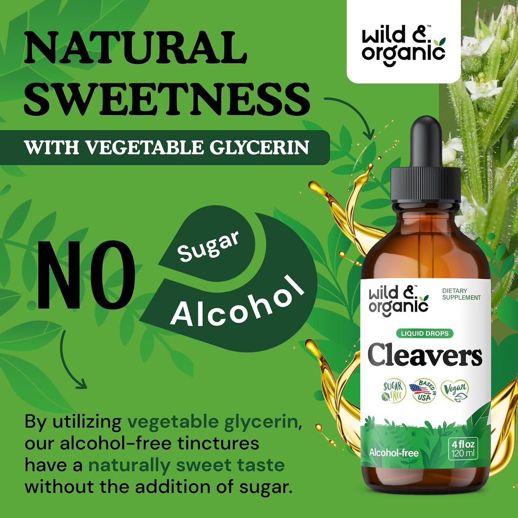 Wild & Organic Cleavers for lymphatic drainage