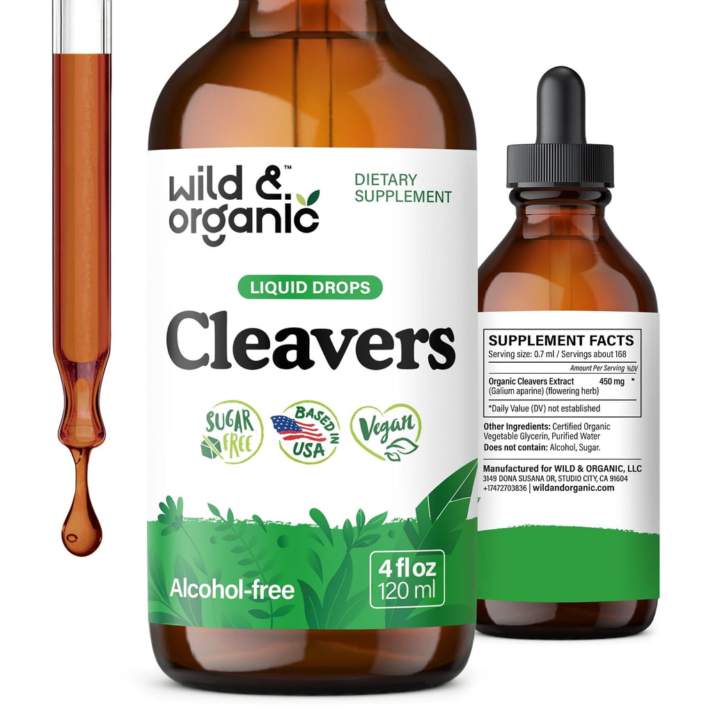Wild & Organic Cleavers herbal detox drops