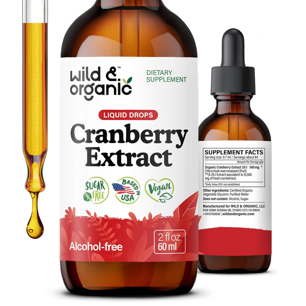 Wild & Organic cranberry supplement drops