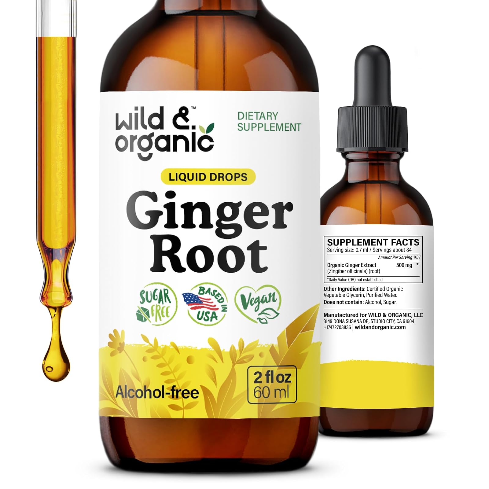 wild organic ginger extract drops