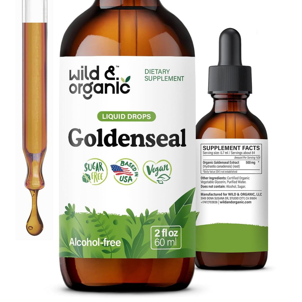 Wild & Organic Goldenseal root tincture benefits
