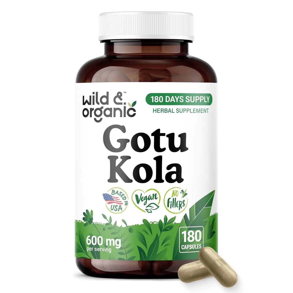 Wild & Organic Gotu Kola capsules