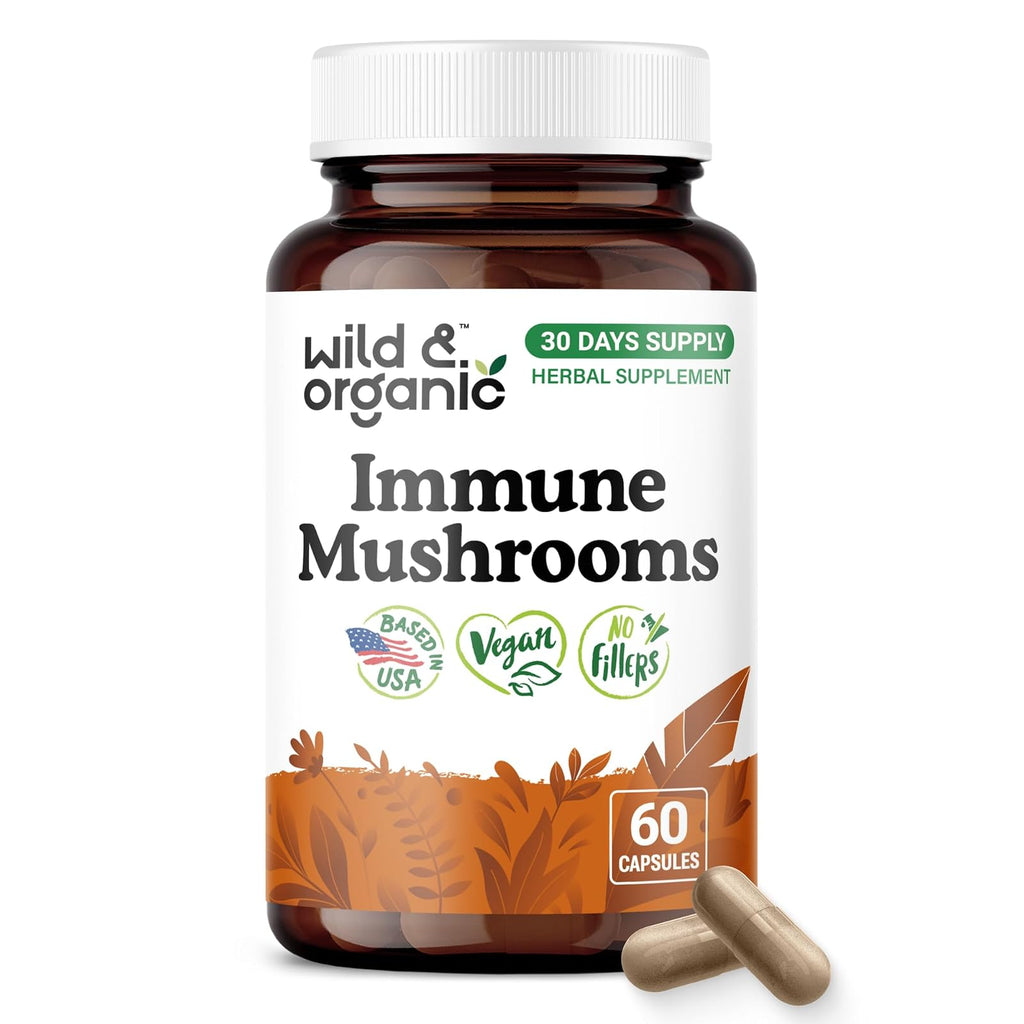 Wild & Organic immune mushroom capsules