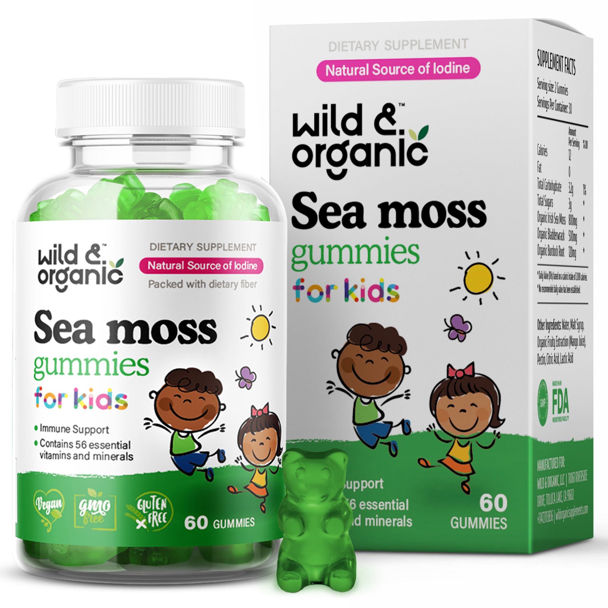Wild & Organic Irish Sea Moss Gummies for Kids