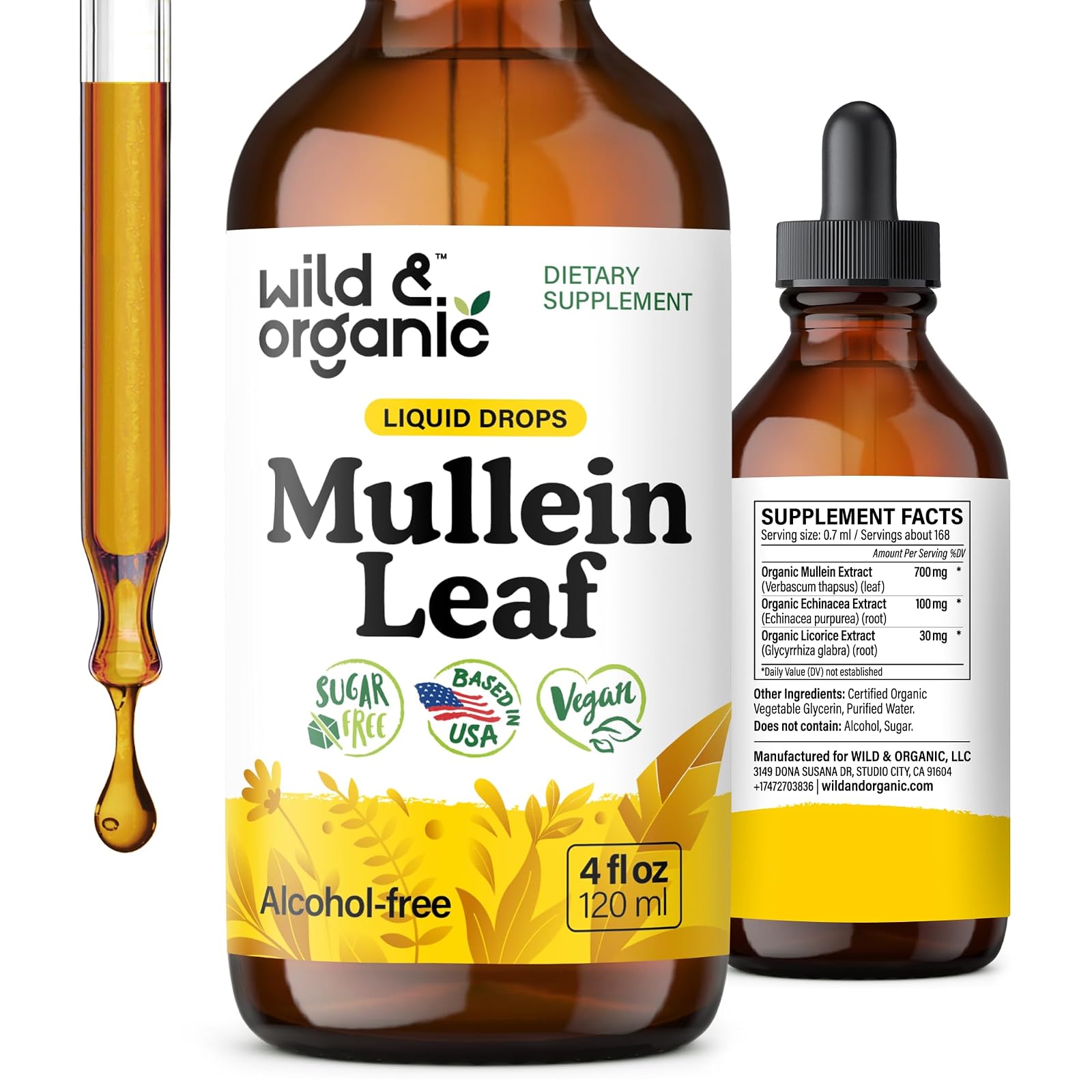 Wild & Organic Mullein Drops benefits