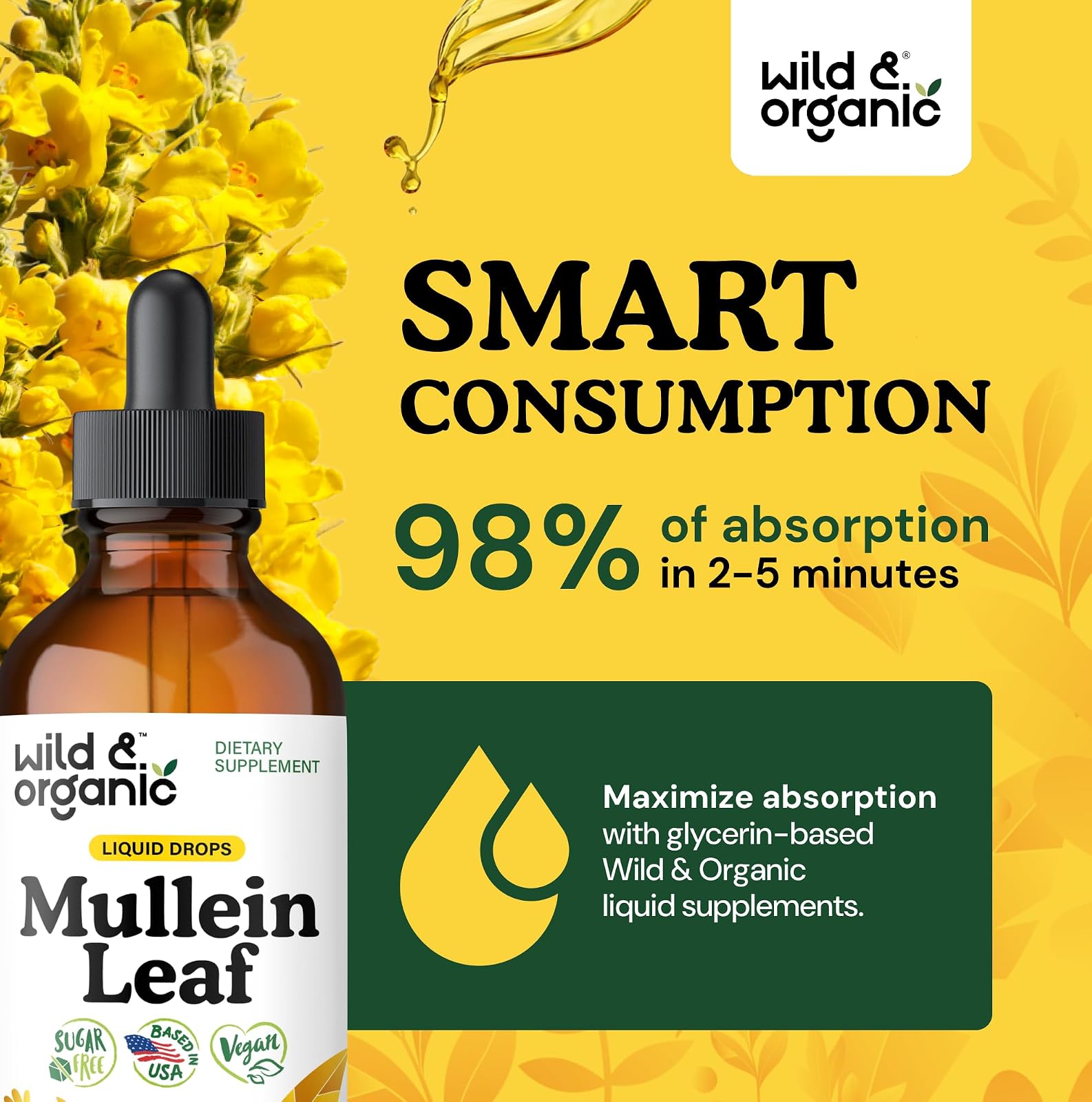 Wild & Organic Mullein Drops for allergies