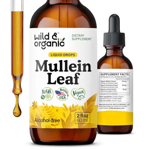 Wild & Organic Mullein Drops for respiratory health
