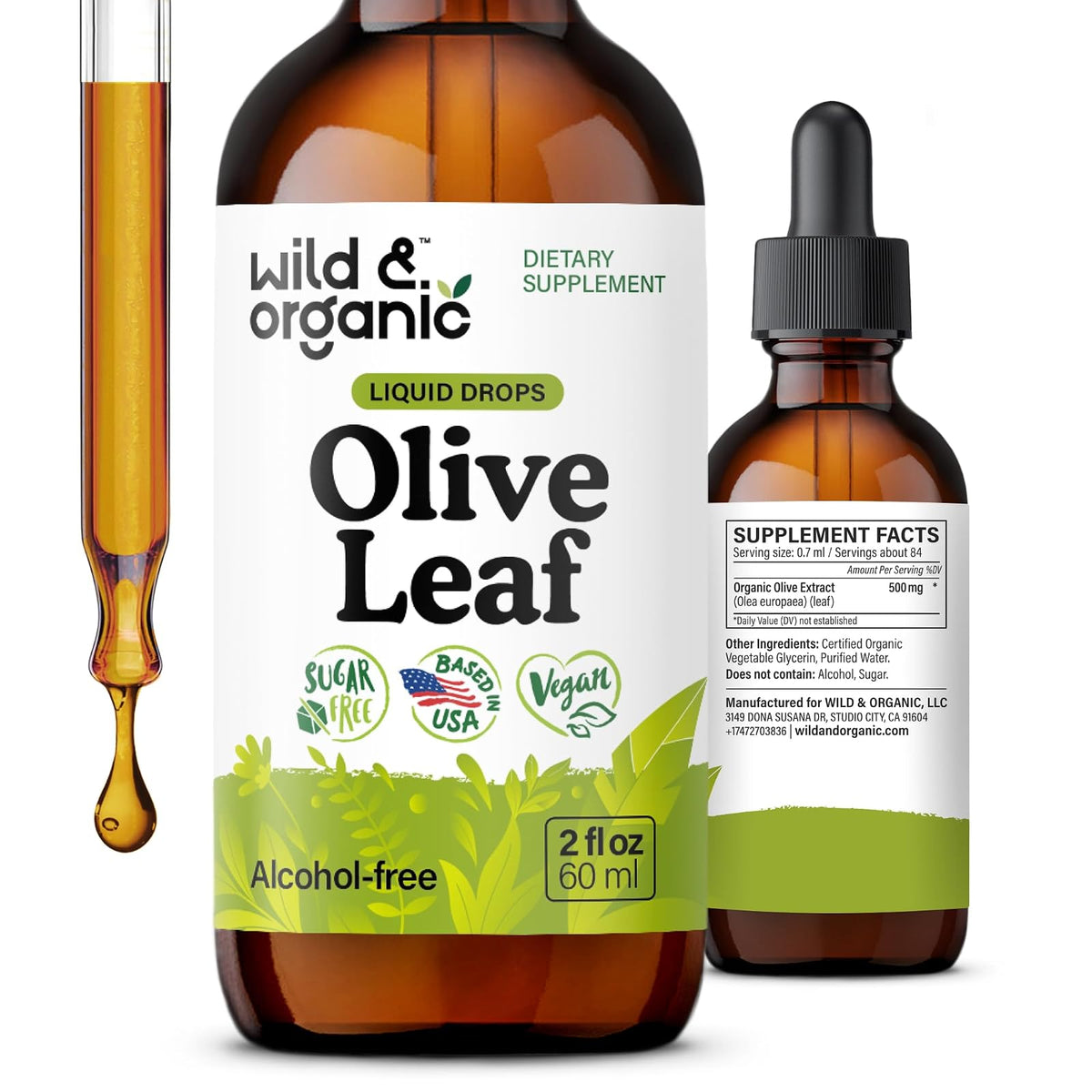 wild organic olive leaf extract drops