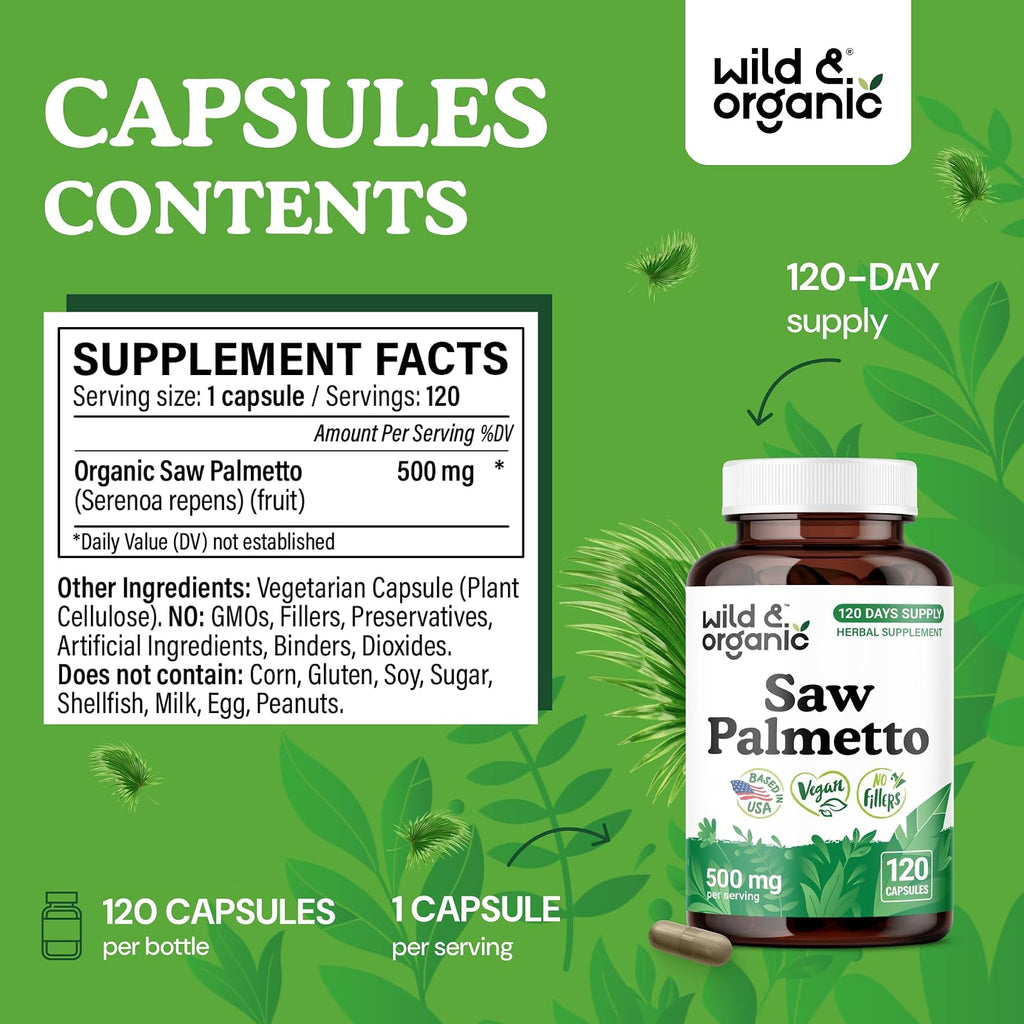 Wild & Organic saw palmetto supplement