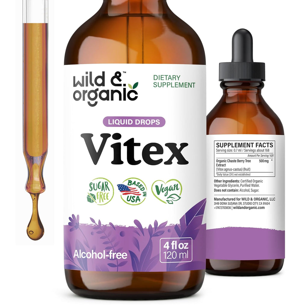 Wild & Organic Vitex tincture for menopause relief