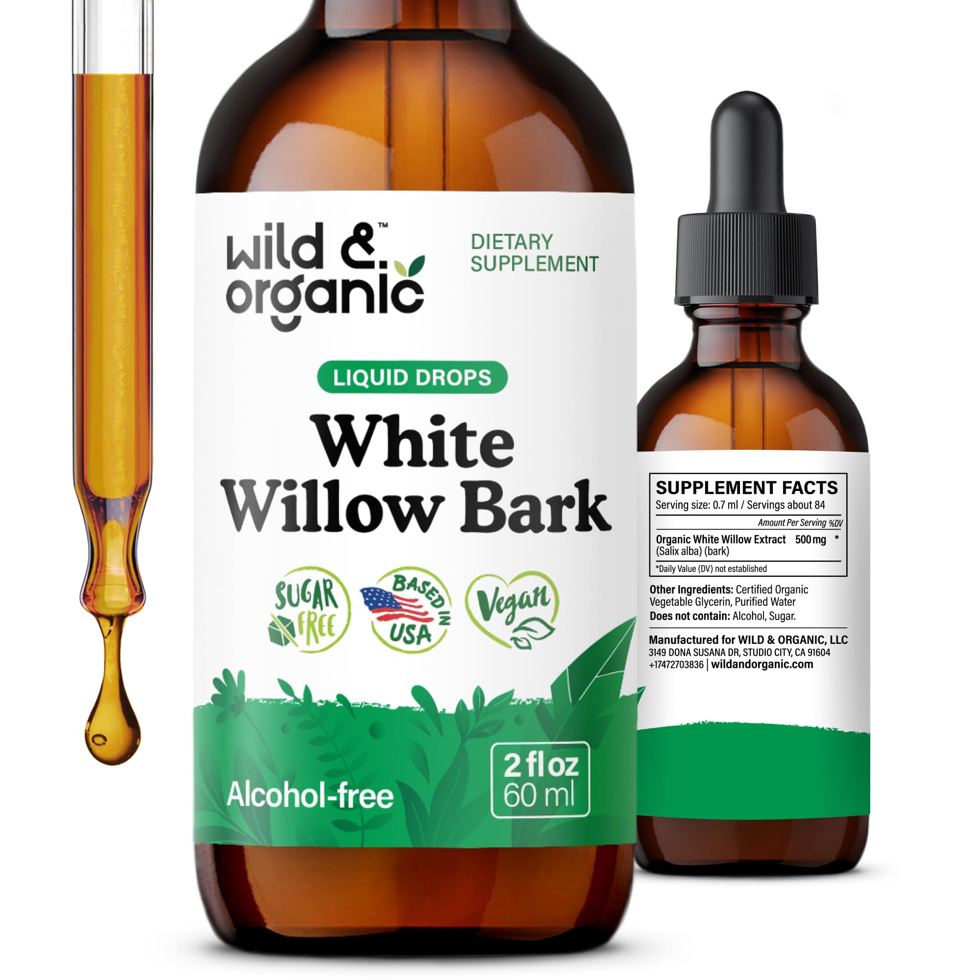 wild organic white willow bark extract