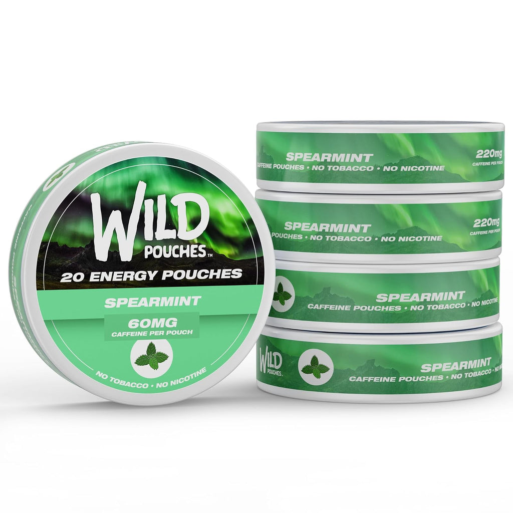 Wild Pouches spearmint caffeine pouches