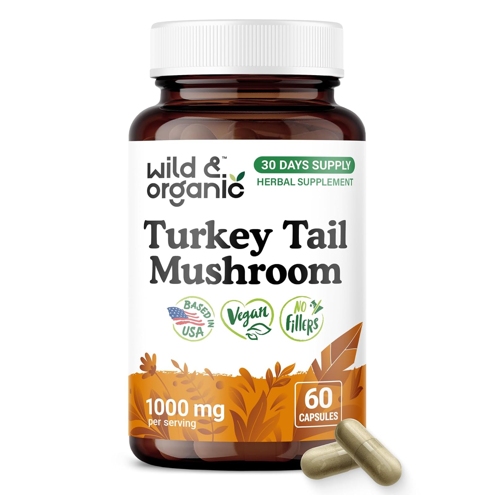 wild turkey tail mushroom capsules