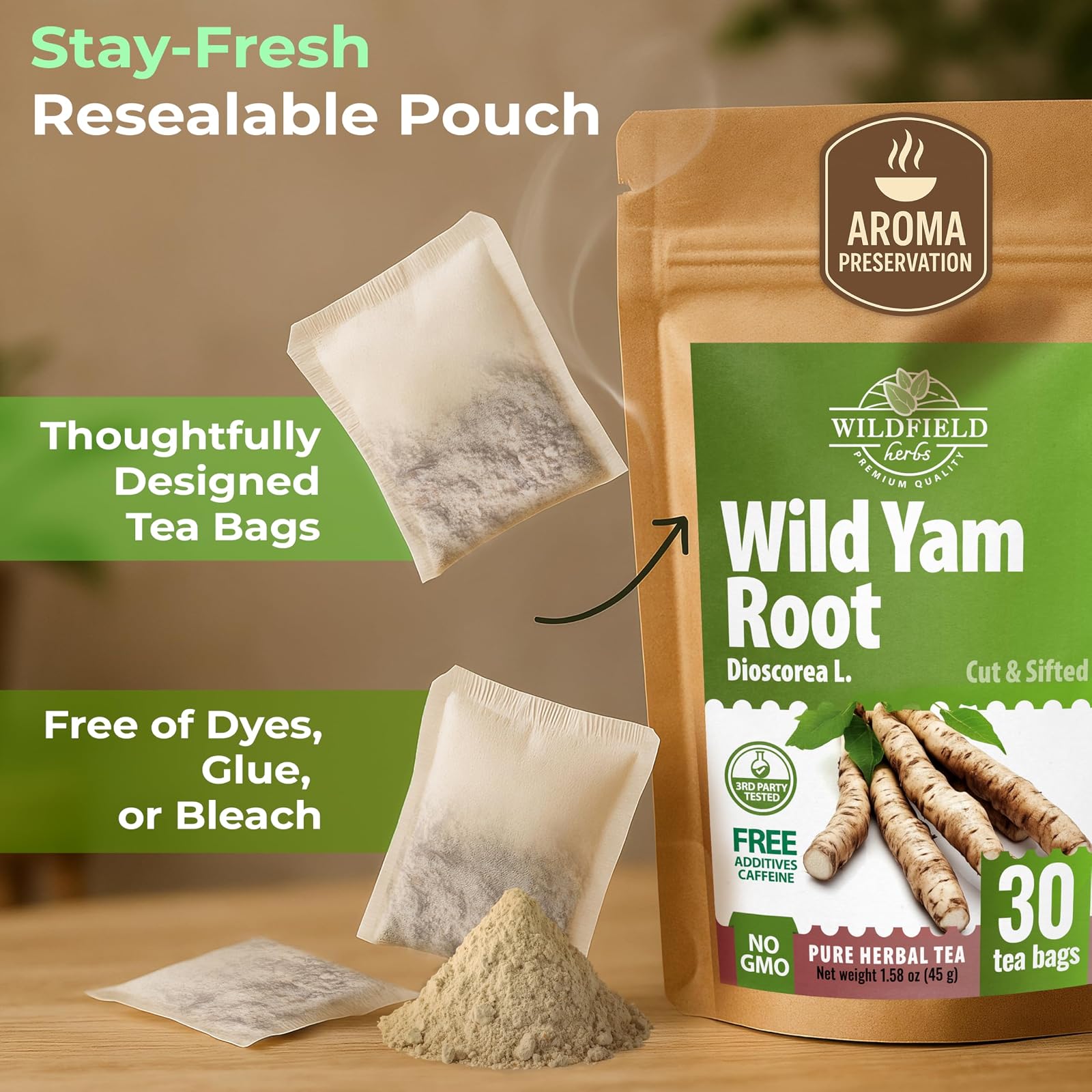 Wild Yam root tea benefits