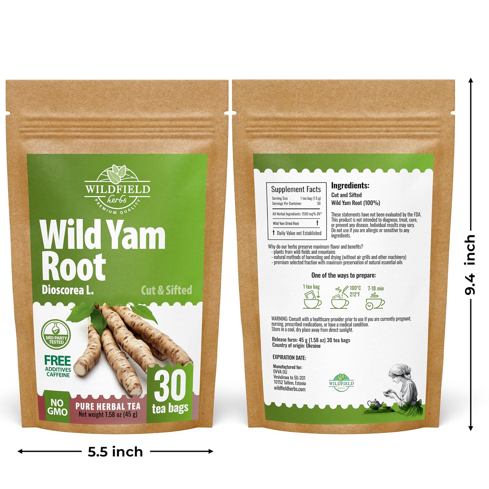 Wild Yam tea for digestive health