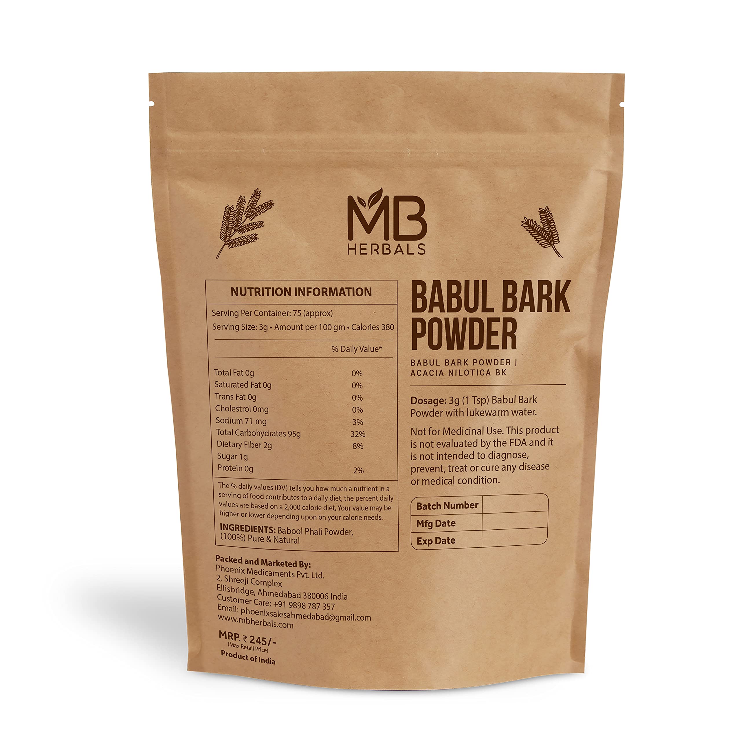 wildcrafted Acacia Nilotica powder