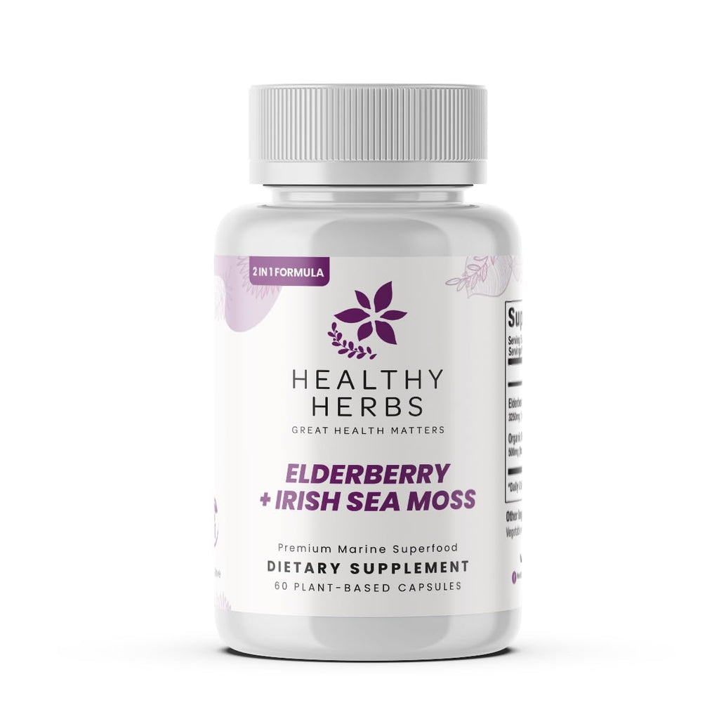 wildcrafted elderberry sea moss capsules