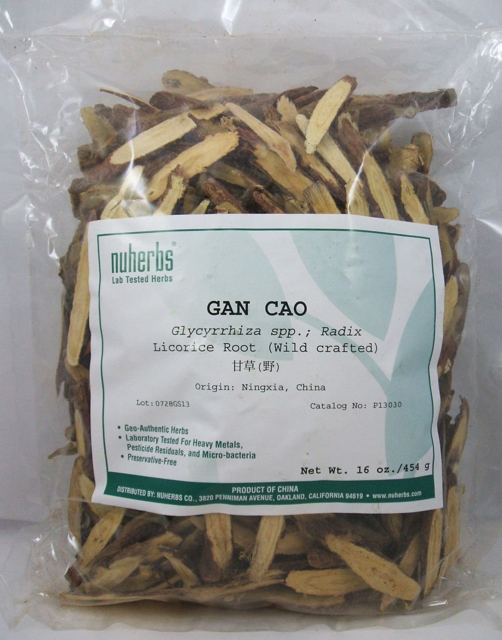 wildcrafted licorice root slices